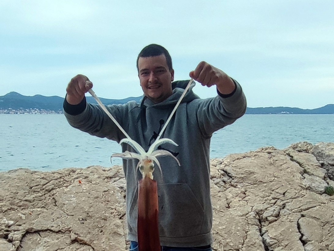 Luka Marjanović uspio uloviti lignju zbog koje su mu se tresle noge ...