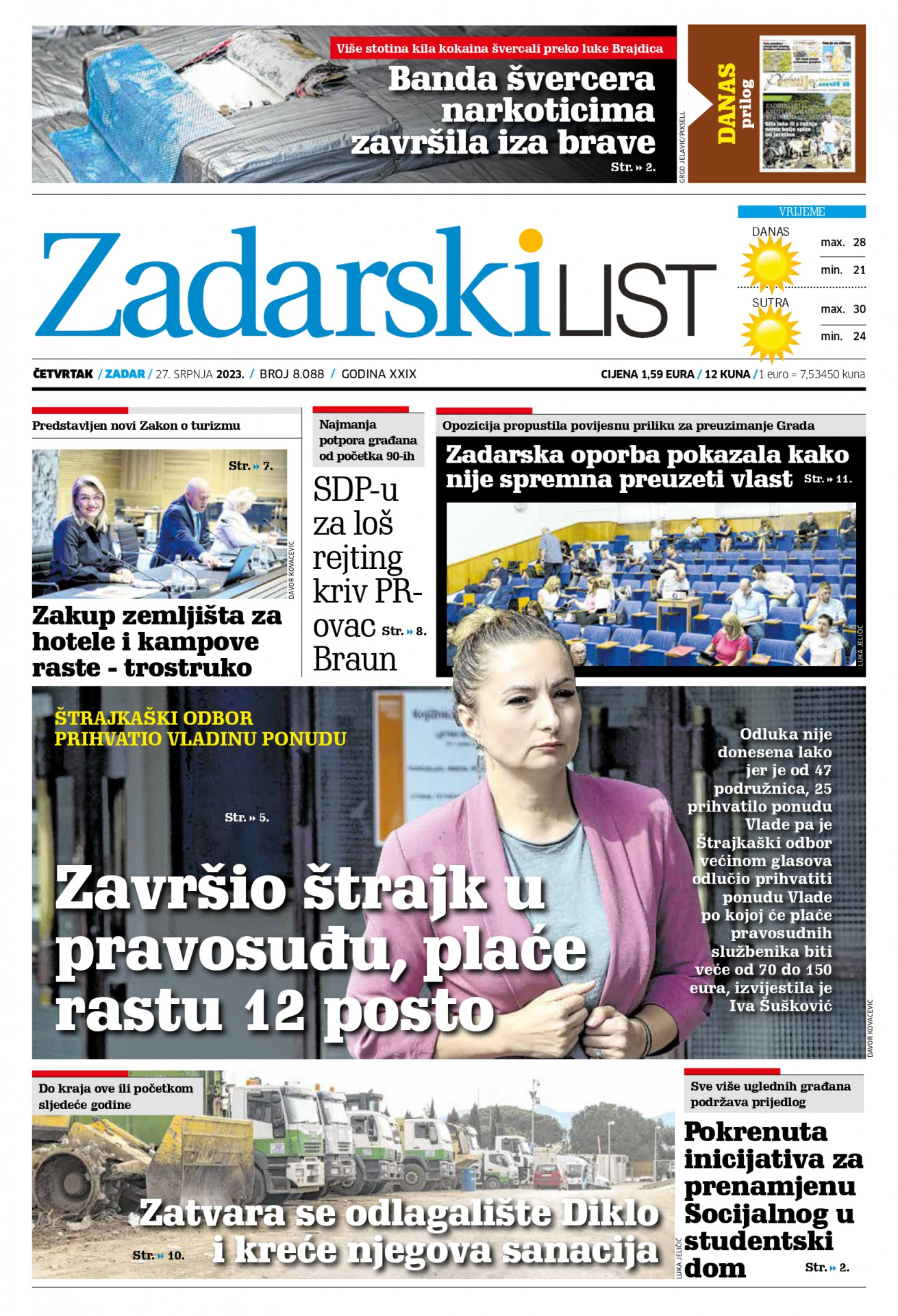 Nastup broj 99 iznad Dubrovnika - Zadarski list