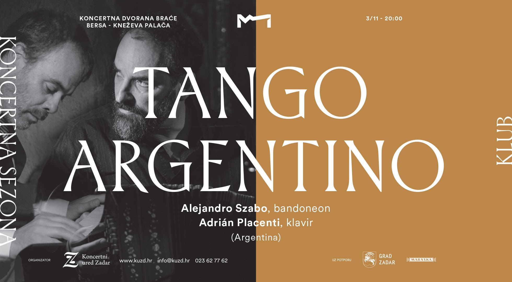 U Zadru poslušajte autentični tango iz Buenos Airesa - Zadarski list